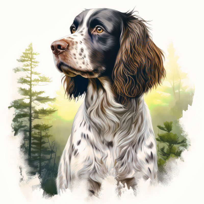 English Springer Spaniel Dog 100% Cotton Fabric Panel Block FLIP-AA131 ...