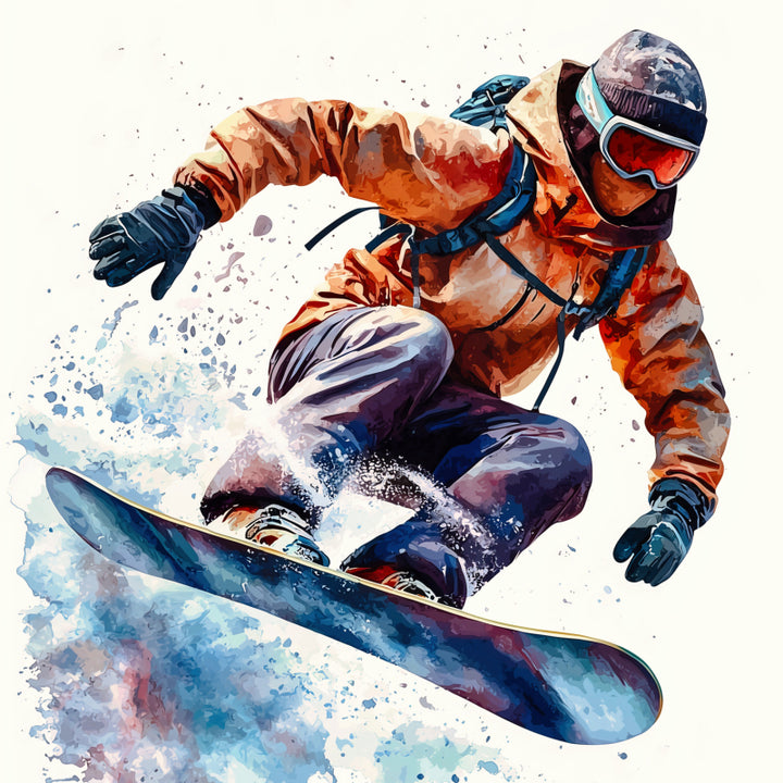 Snowboarding 100% Cotton Fabric Panel Block FLIP-AA320 – Saphie's Fabrics