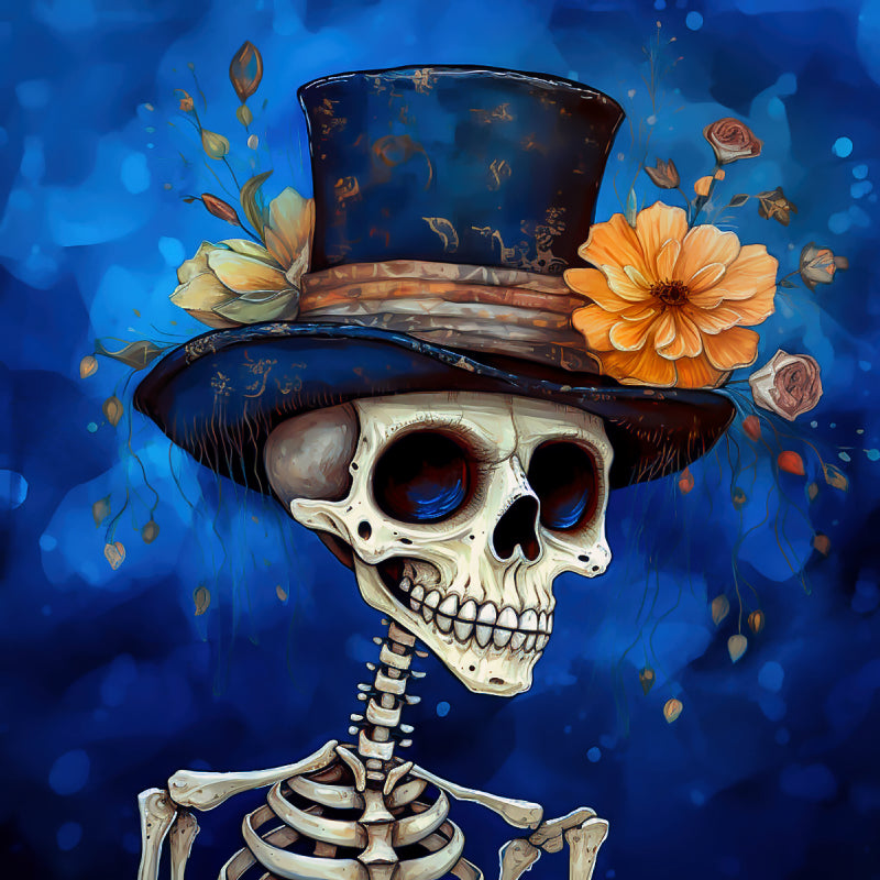 Halloween Skeleton 100% Cotton Fabric Panel Block FLIP-AA5092 – Saphie ...