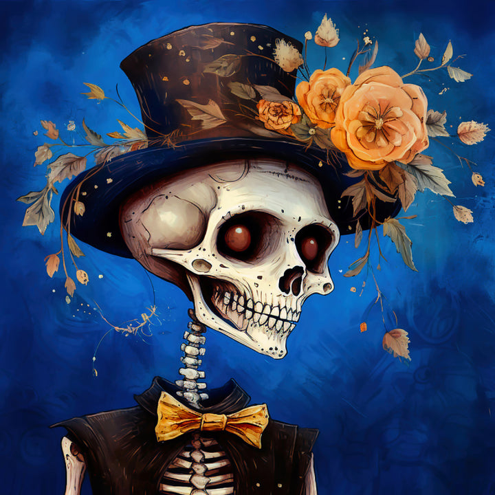 Halloween Skeleton 100% Cotton Fabric Panel Block FLIP-AA5099 – Saphie ...