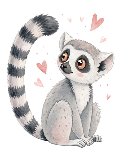 Lemur & Hearts 100% Cotton Fabric Panel Block FLIP-AD841 – Saphie's Fabrics