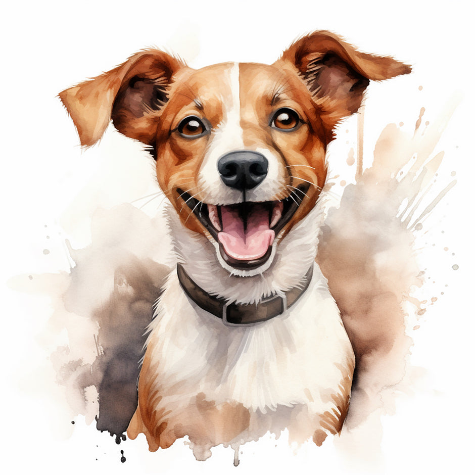 Jack Russell Dog 100% Cotton Fabric Panel Block AE1092 – Saphie's Fabrics