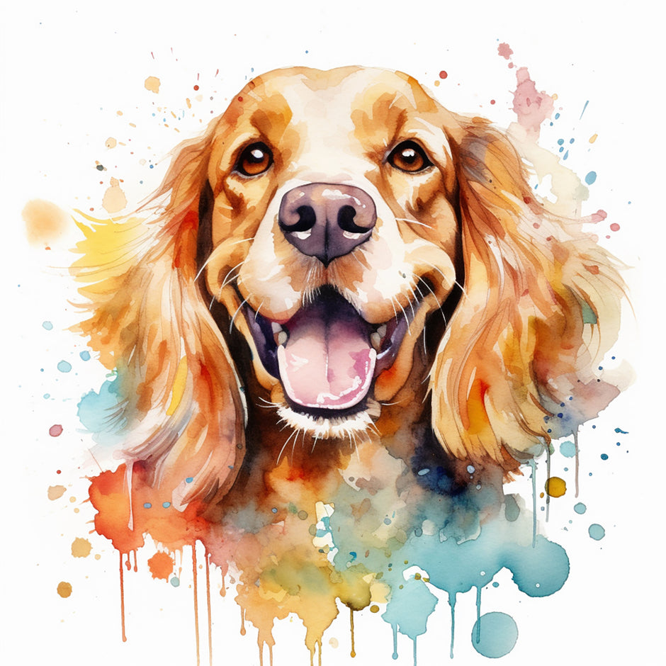 Cocker Spaniel Dog 100% Cotton Fabric Panel Block AE1116 – Saphie's Fabrics