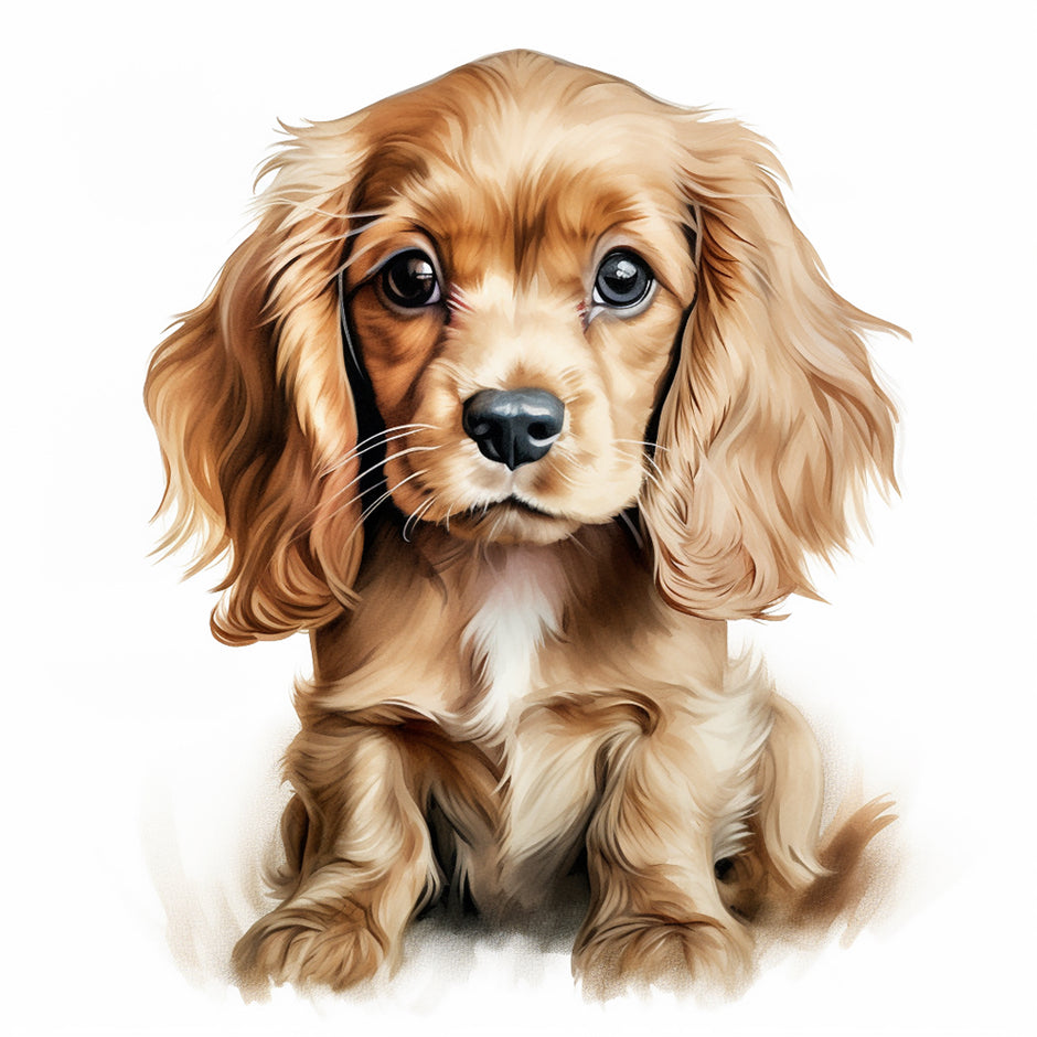 Cocker Spaniel Dog 100% Cotton Fabric Panel Block AE1130 – Saphie's Fabrics