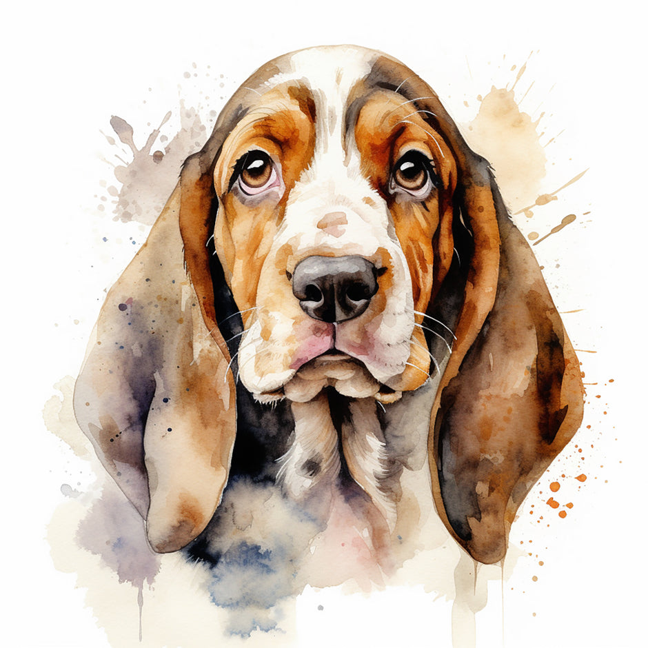 Basset Hound Dog 100% Cotton Fabric Panel Block AE1148 – Saphie's Fabrics