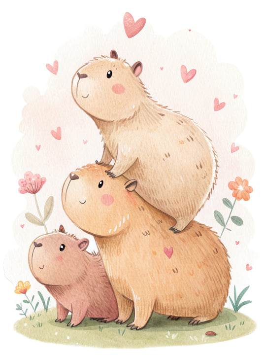 Stacked Capybaras 100% Cotton Fabric Panel Block FLIP-AE129 – Saphie's ...