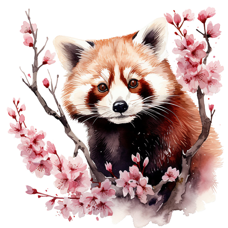 Red Panda 100% Cotton Fabric Panel Block AE292 – Saphie's Fabrics