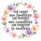 Friends Friendship 100% Cotton Fabric Panel Block AE800 – Saphie's Fabrics