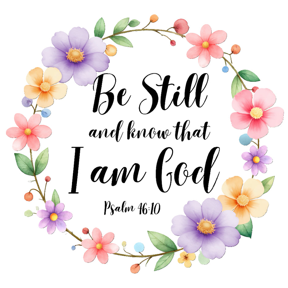 Psalm 46:10 Scripture 100% Cotton Fabric Panel Block AE809 – Saphie's ...