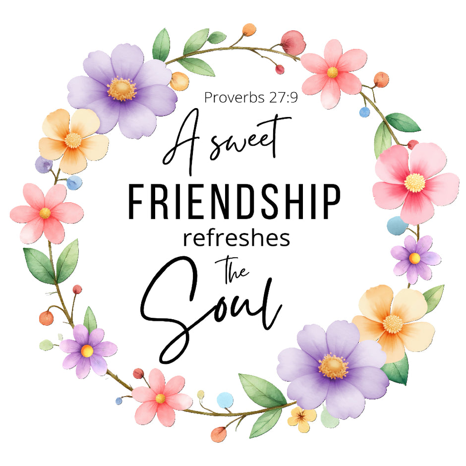 Proverbs 27:9 Scripture 100% Cotton Fabric Panel Block AE812 – Saphie's ...