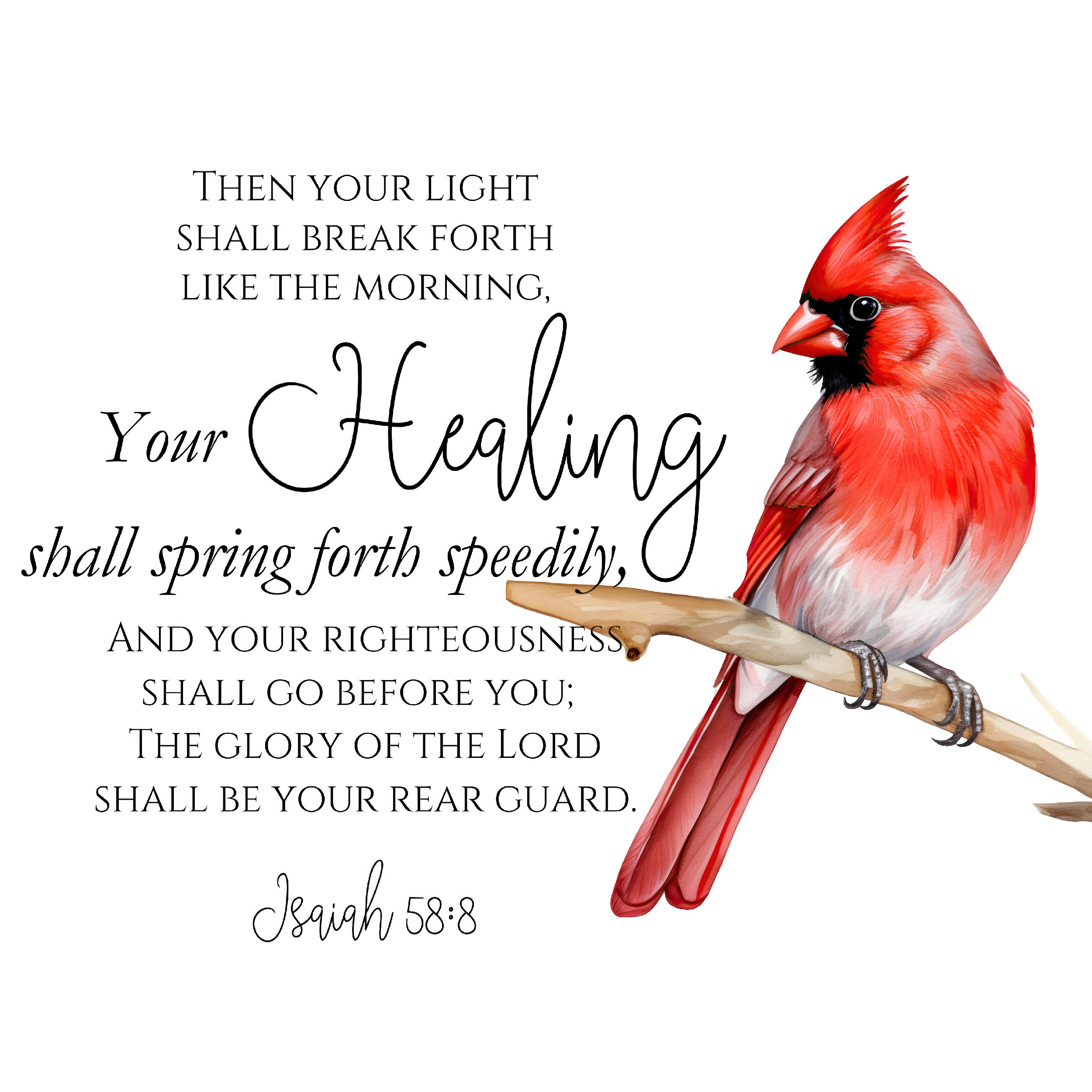 Bible Verse Isaiah 58:8 Scripture 100% Cotton Fabric Panel Block | Qui ...