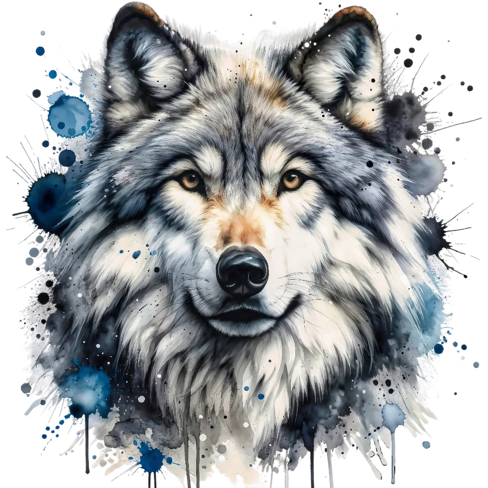 Wolf 100% Cotton Fabric Panel Block | Quilting Sewing Square M3860 ...