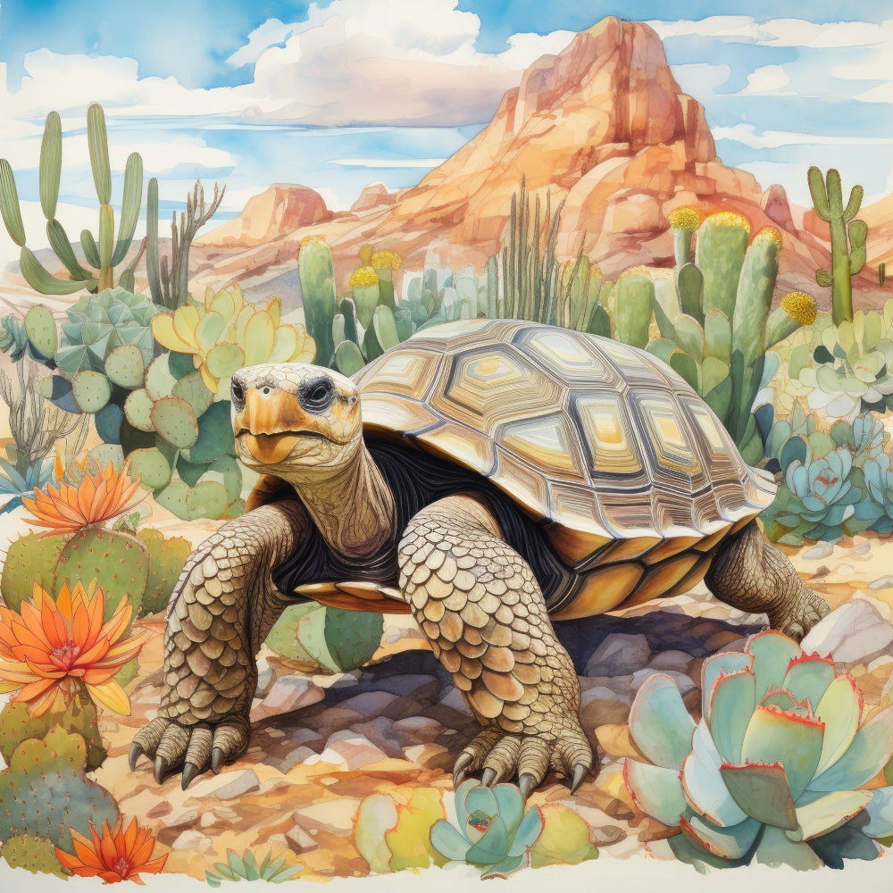 Tortoise 100% Cotton Fabric Panel Block | Quilting Sewing Square Q106 ...